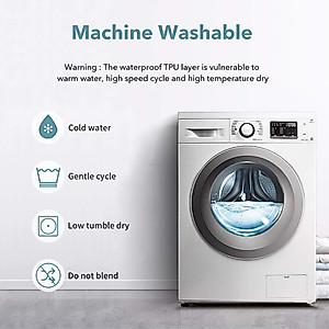 Oubonun Waterproof Crib Mattress Cover (Set of 2) - 52x28 White Crib Mattress Protector - Soft Fitted Baby Crib Mattress Pad with 9-inch Pocket - Bamboo Fiber Toddler Mattress Pad