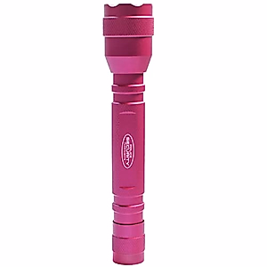Police Security Maiden Ultra Bright LED Flashlight -180 Lumens -150 Meter Beam Distance -Small, Powerful, Compact & Water Resistant - EDC, Home Security & Camping Battery Powered Flashlight - Pink