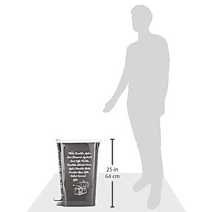 KISS KIS 8071900 1790 01 Waste Bin 45 L Chic Coffee Menu DISPLAY24 Teenager Plastic Multicolor, 29 X 44.5 X 60.5 cm