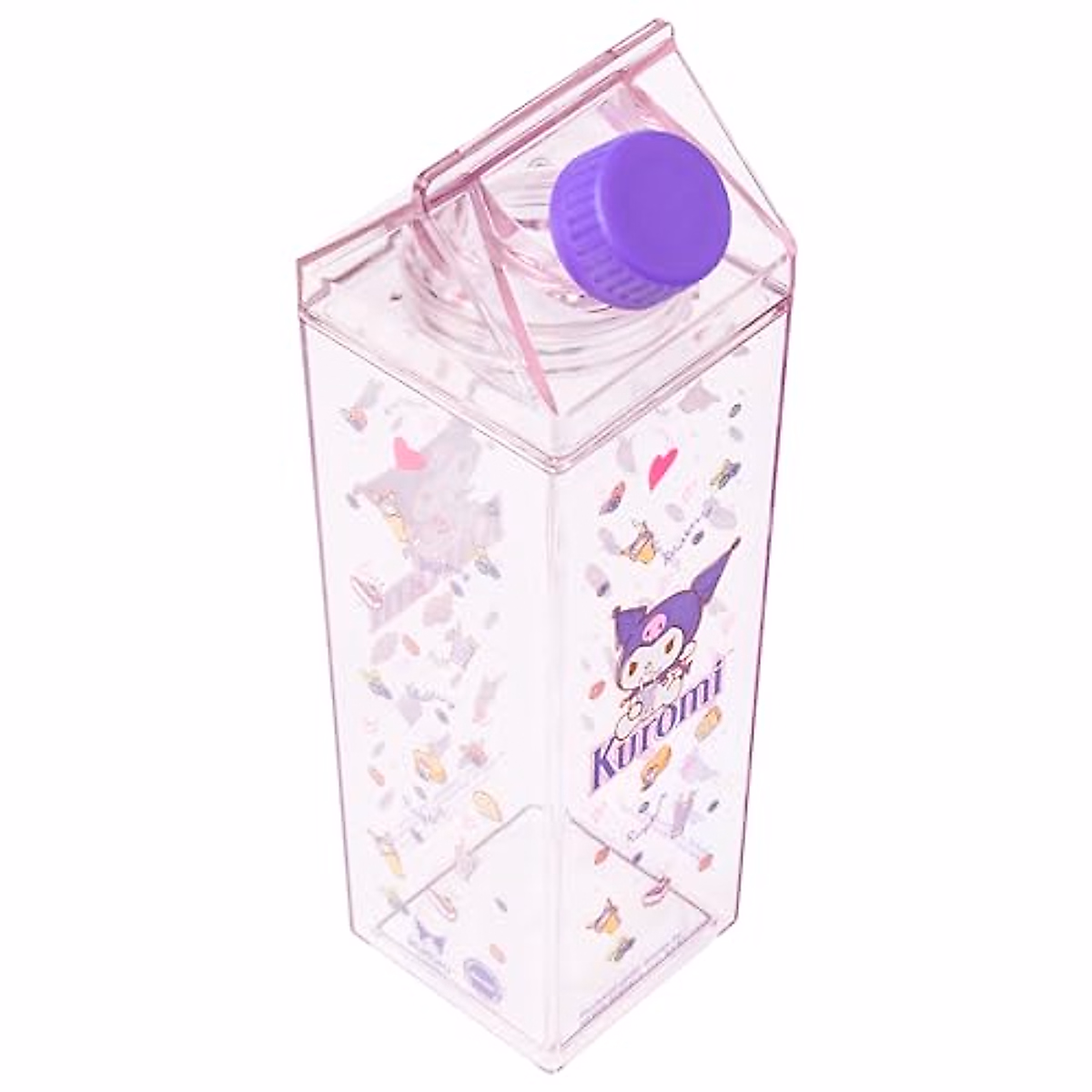 Silver Buffalo Sanrio Hello Kitty and Friends Plastic Milk Carton Bottle Featuring Kuromi, 16.2 Ounces