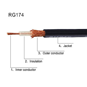 Superbat SMA to TS9 Cable (RG174 3ft) SMA Female to TS9 Male Adapter Cable 50 Ohm for 4g/5g Modems Router USB MiFi Hotspots MIMO Antenna Dongle 1pcs