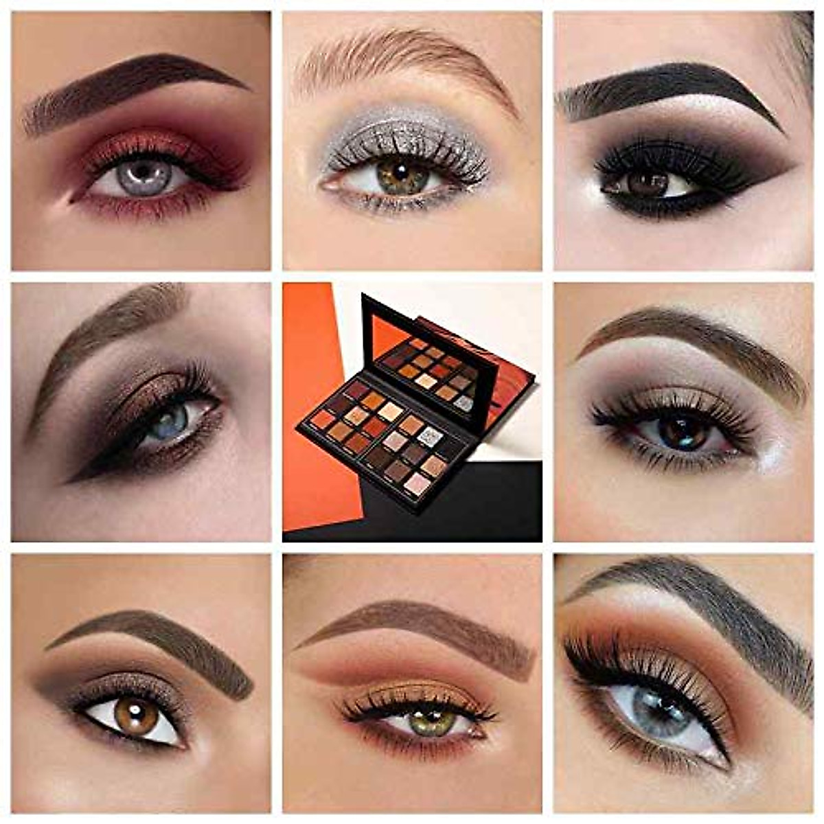 Prism Makeup Matte Eyeshadow Palette Pro 18 Colors Pigmented Shimmer Glitter Eye Shadow Palette, Long Lasting Waterproof Smokey Powder Cosmetics Halloween Makeup Kit (01# Seductress)