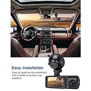 Dual Dash Cam Front and Inside 1080P Dual Dash Camera for Cars CHORTAU Front Inside Dashcams for Cars with Infrared Night Vision,Parking Monitor for Truck and Taxi Driver