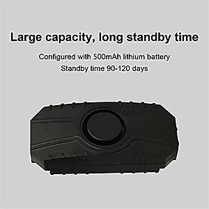 113dB Bike Alarm Wireless Vibration Motion Sensor Waterproof Bicycle Motorcycle Anti-Theft Alarm with Remote Control (with Remote 1 Pack)