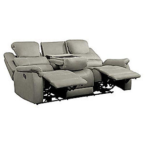 Homelegance 84" Double Reclining Sofa (Manual), Gray