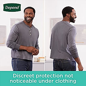 Depend Fresh Protection Adult Incontinence Underwear for Men, Disposable, Maximum, Small/Medium, Grey, 80 Count (2 Packs of 40), Packaging May Vary
