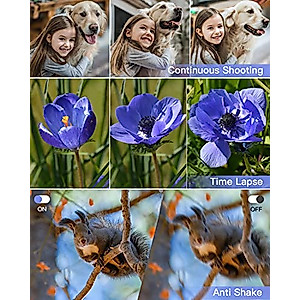 Digital Cameras for Photography Digital Camera Autofocus, 2.7K 48MP Teenager Camera with 2.8" Large Screen, 16X Zoom and 32GB Card, Compact Camera Take Macro Photos, Stylish Portable Camera for Teens