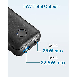 Anker Portable Charger, 10000mAh Power Bank with USB-C Power Delivery (25W), PowerCore 10000 Redux for iPhone 13/12/11 / Mini/Pro/Pro Max/XR/XS, Samsung S21 / S20, Pixel 4 / 4XL, iPad Mini, and More