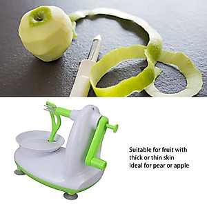Peeler, Easy Hand Crank Multi Function Fast Peeling ABS Pear Peeler for Fruits, Apples, Potatoes (Ordinary Type)