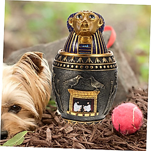 3pcs Egyptian Urn Pet Ash Storage Bottle Pet Commemorative Casket Pet Cremation Urn Bone Ash Container Urn for Cat Ashes Animals Ash Bottle Dog Ash Bottle Pet Cinerary Holder