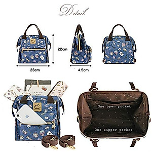 Uma Hana Puppy Dog Waterproof Multipurpose Women's Fashionable Shoulder Handbag Mini Backpack Convertible (Black Surfing Corgi)