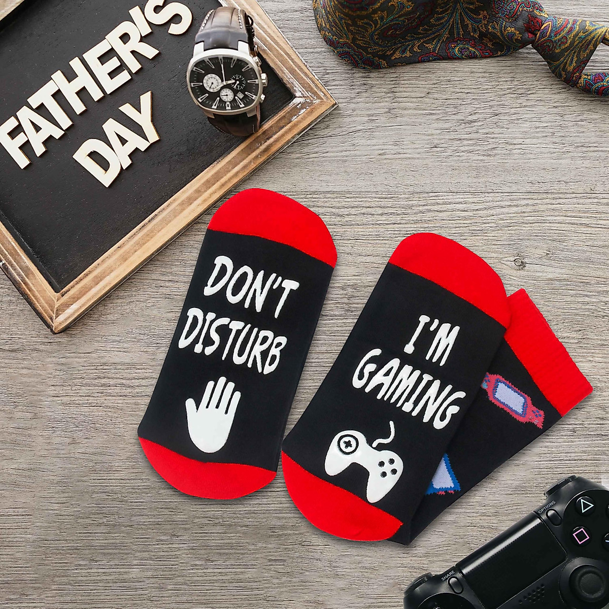 Kelool Do Not Disturb I'm Gaming Socks,Fathers Day Socks Gifts for Dad,Birthday Gifts for Mens,Teenage Boy Gifts Idea for Son,Boyfriend