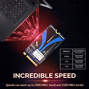 SABRENT 1TB Rocket NVMe PCIe M.2 2242 DRAM Less Low Power Internal High Performance SSD (SB-1342-1TB)