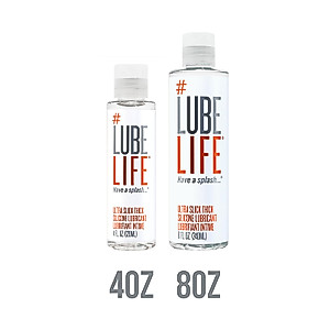 #LubeLife Ultra Thick Slick Silicone-Based Lubricant, Water Resistant, Thick Silicone Lube for Men, Women and Couples, 8 Fl Oz