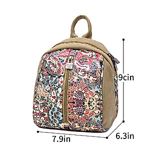 Black Butterfly Bohemian Canvas Daypack Outdoor Fashion Printing Bag Leisure Travel Backpack for Women Girls (A)