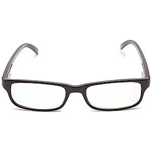 Foster Grant Mens Brandon Glasses Reading, Shiny Black/Transparent, 50 Mm US