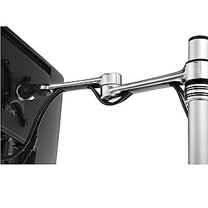 Atdec Ergonomic and Space-Saving Desk Monitor Mount, Adjustable Arm, Upgradeable, Adjustable, Clamp or Bolt Through, VESA, Silver Aluminum (AF-at)