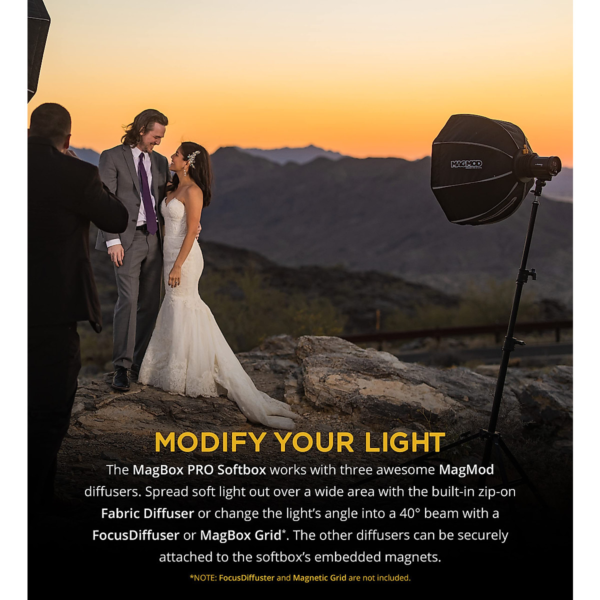 MagMod MagBox PRO 24" Octa Softbox with Integrated Gel Slot and Storage Pocket for Fabric Diffuser | Compatible with Speedlight Flashes and Strobes