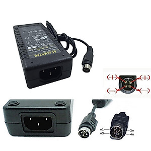 12V5A 6A Switching Power Supply 4 Pin 60W 72W AC DC Converter Adapter 4-Pin for LCD TV Monitor Flat Panel TV DVR Cable Cord Charger with AC Cable (12V6A 4pin with AC Cable)