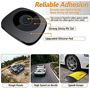 Car Phone Holder Mount, Dashboard Phone Holder for Car, Bosynoy Clamshell Cell Phone Holder Stand, Anti-Slip Silicone Pad Mat Vehicle GPS Mount Compatible with iPhone, Galaxy and All Smartphones-Black