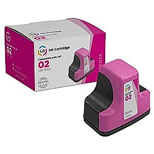 LD Products Remanufactured Replacement for HP 02 Ink Cartridges C8772WN with Smart Chip (Magenta, Single-Pack) for PhotoSmart C5180 C6180 C6280 C7250 C7280 C8180 D7145 D7155 D7160 D7168 D7245 D7255