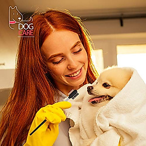 Mudder 6 Pieces Tear Stain Remover Comb Double-sided Dog Eye Comb Brush Double Head Grooming Comb Multipurpose Tool for Small Pet Cat Dogs Removing Crust and Mucus