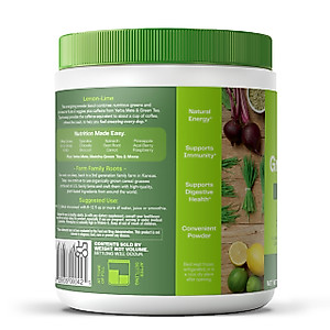 Amazing Grass Green Superfood Energy: Smoothie Mix, Super Greens Powder & Plant Based Caffeine with Green Tea and Flax Seed, Nootropics Support, Lemon Lime, 30 Servings