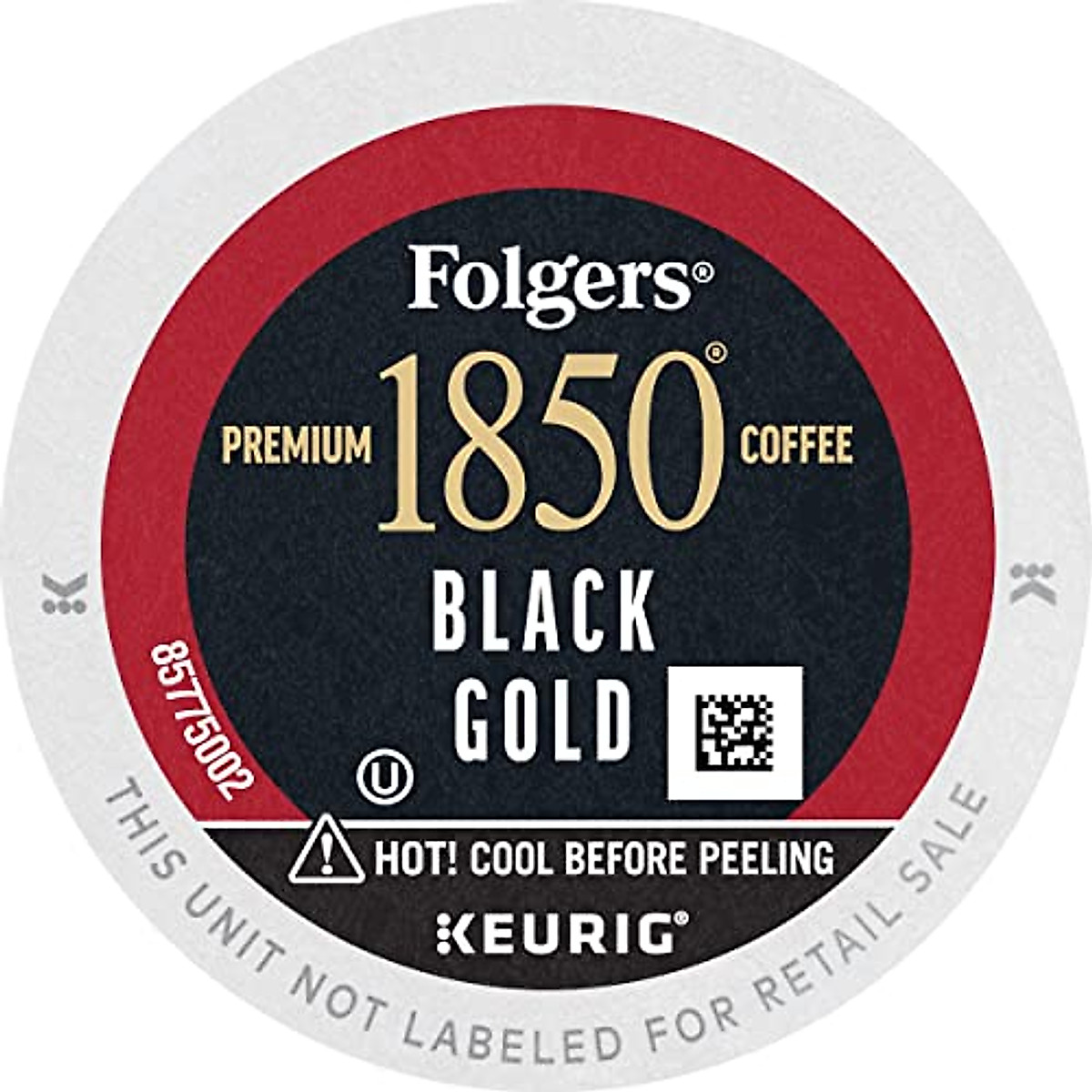 Folgers 1850 Black Gold Dark Roast Coffee, 60 Keurig K-Cup Pods