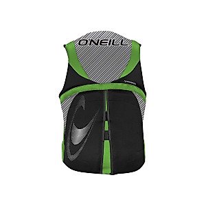 O'Neill Men's Reactor USCG Life Vest, Black/Lunar/Day-Glo,X-Large