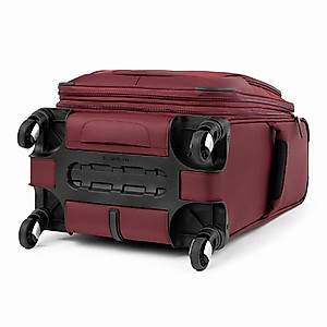 Travelpro Maxlite 5 Softside Expandable Carry on Luggage with 4 Spinner Wheels, Lightweight Suitcase, Men and Women, Burgundy, Carry On 21-Inch