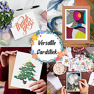 100 Sheets White Cardstock 8.5x11 Inch,250GSM 92lb Cover Thick Paper Card Stock Printer Paper,Heavy Weight Printer Paper for Invitations,Stationery Printing,Scrapbooking,Crafts,DIY Cards