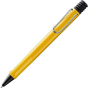 Lamy safari yellow - Ballpoint Pen with ergonomic grip & line width M - for pleasant long writing - made of robust ASA plastic – including large capacity refill M 16 in blue