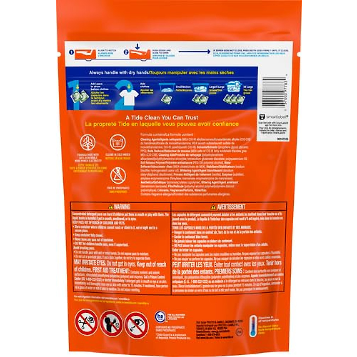 Tide PODS Downy HE Turbo Laundry Detergent Pacs, April Fresh Scent, 32 Count Bag