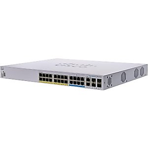 CISCO DESIGNED Business CBS350-24NGP-4X Managed Switch | 8 Port 5GE | 16 Port GE | PoE | 2x10G Combo | 2x10G SFP+ | Limited Lifetime Hardware Warranty (CBS350-24NGP-4X-NA)