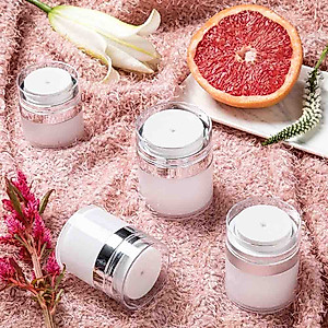 Cosmetic Packaging Now Echo Airless Jar (15ML, Shiny Silver Collar)