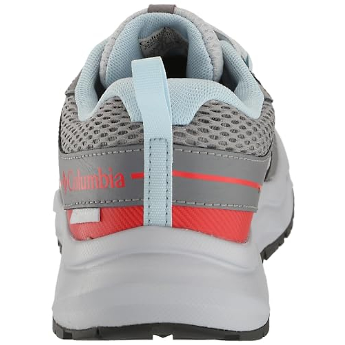 Columbia Women's Plateau Waterproof Hiking Shoe, Cirrus Grey/Red Hibiscus, 8