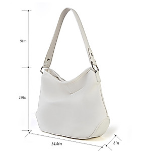 Montana West Soft Hobo Bags for Women Purses and Handbags Top Handle Shoulder Bags with Adjustable Guitar Strap MWC-085BWT