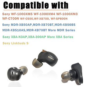 Luckvan Silicone Ear Tips for Sony LinkBuds S/WF-C500/WF-C700N Earbuds Replacement Tips for Sony Earbuds WF-1000xm4/1000XM5 Ear Tips WF WI XBA Series 4 Pairs