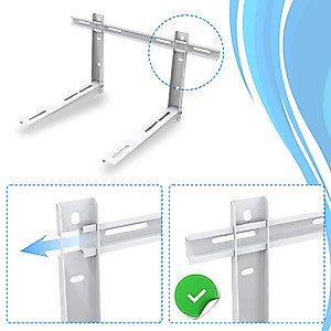 Air Jade Mini Split Bracket with Cross Bar, Heavy Duty Foldable Wall Mounting Bracket for Ductless Mini Split Air Conditioner Heat Pump Systems, 9000 to 18000 BTU, 280 lbs