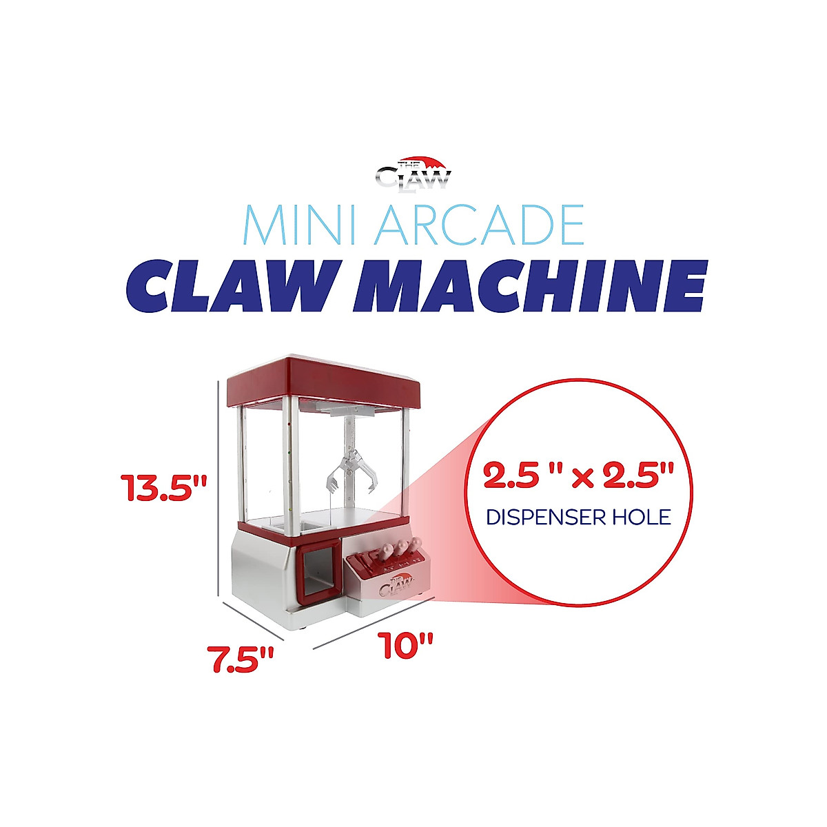 Etna Electronic Arcade Claw Machine - Toy Grabber Machine with Flashing LED Lights and Sound
