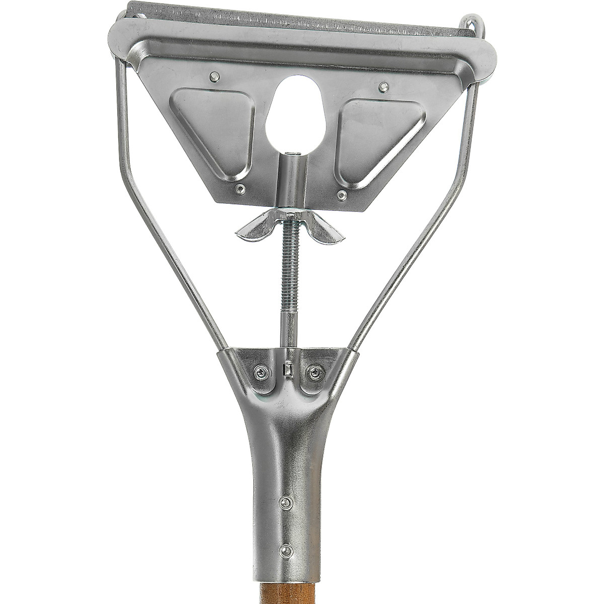 Carlisle FoodService Products 4034000 Wood Mop Handle with Metal Head, 1.13" Handle Diameter, 63" Length