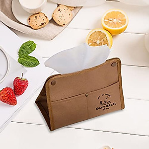 BAWHO Exquisite Tissue Storage Bag Paper Holder Bag Tissue Box Toilet Paper Storage Holder/Brown