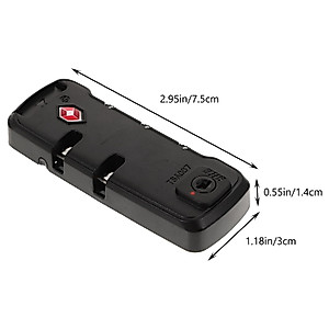 POPETPOP Pirate Accessories TSA007 3 Digits Password Code Suitcase Lock, Rugged Versatile Travel Luggage Code Fixed Lock Padlock for Luggage Case Zipper Suitcase Bag Toolbox Bag Backpack Accessories