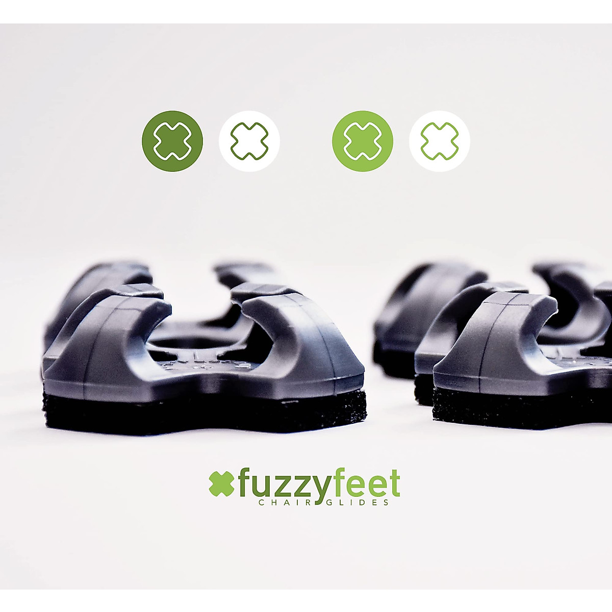 Fuzzy Feet Chair Glide [100 Count] Made in The USA | Noise Cancelling Long Lasting Floor Protection | Heavy Duty Breathable Latex-Free Anti-Rust Design | Easy to Apply Teacher Classroom Supplies