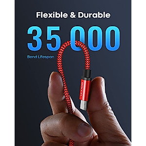 DDIYYI USB C Cable Fast Charging 6ft, 3-Pack USB to USB C Cable Braided Charger Cord for iPhone 16/iPhone 16 Pro/iPhone 16 Plus/iPhone 16 Pro Max/iPhone 15 Series and More, USBA to USBC Cord