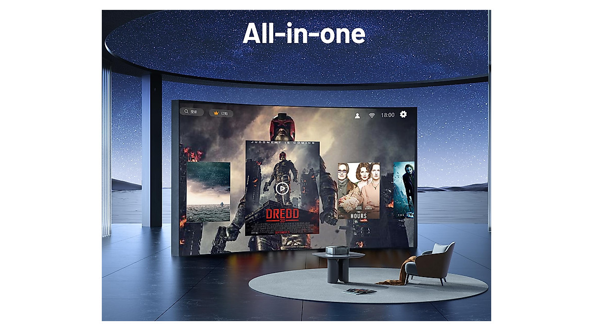 GooDee Projector 4K Support, Outdoor Projector with Wifi and Bluetooth ...