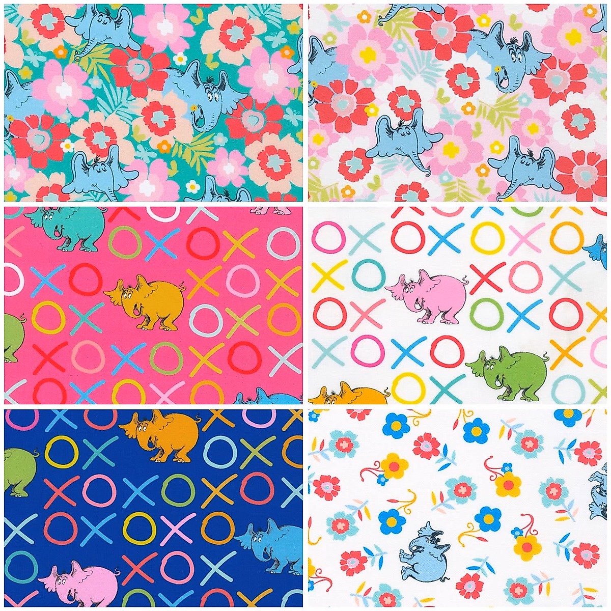 Robert Kaufman Kaufman Horton Kindness Fat Quarter Bundle 7pcs, Multi