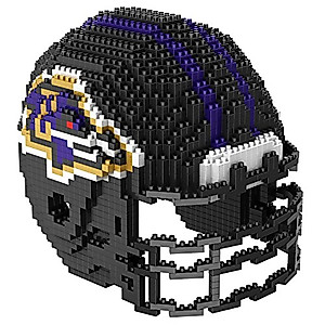 FOCO Baltimore Ravens NFL 3D BRXLZ Construction Toy Blocks Set - Helmet, 1378 pieces