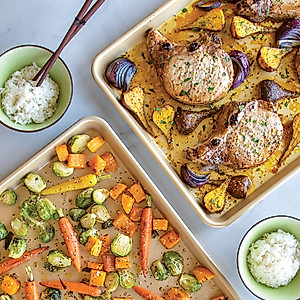 Nordic Ware 43182 Half Sheet Naturals Aluminum Nonstick, 2-Pack