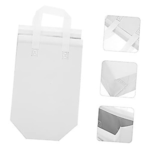 NAMOARLY 10pcs Cold Drink Insulation Bag Drink Carrying Bags Drink Carrier Bag Drink Packaging Bags Insulated Bag Insulated Drink Bag Takeaway Food Bag The Tote Bag Non-woven Fabric White